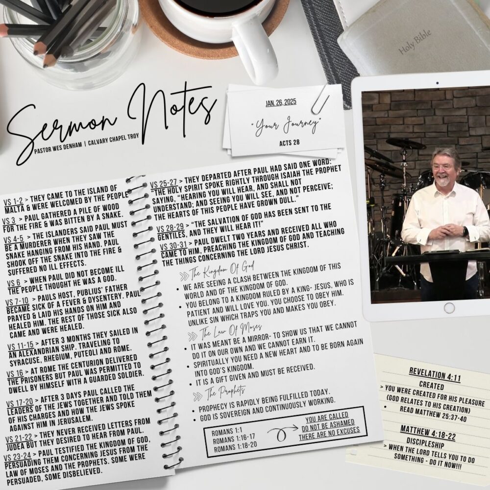 Acts 28 – Your Journey – Calvary Chapel Troy MO